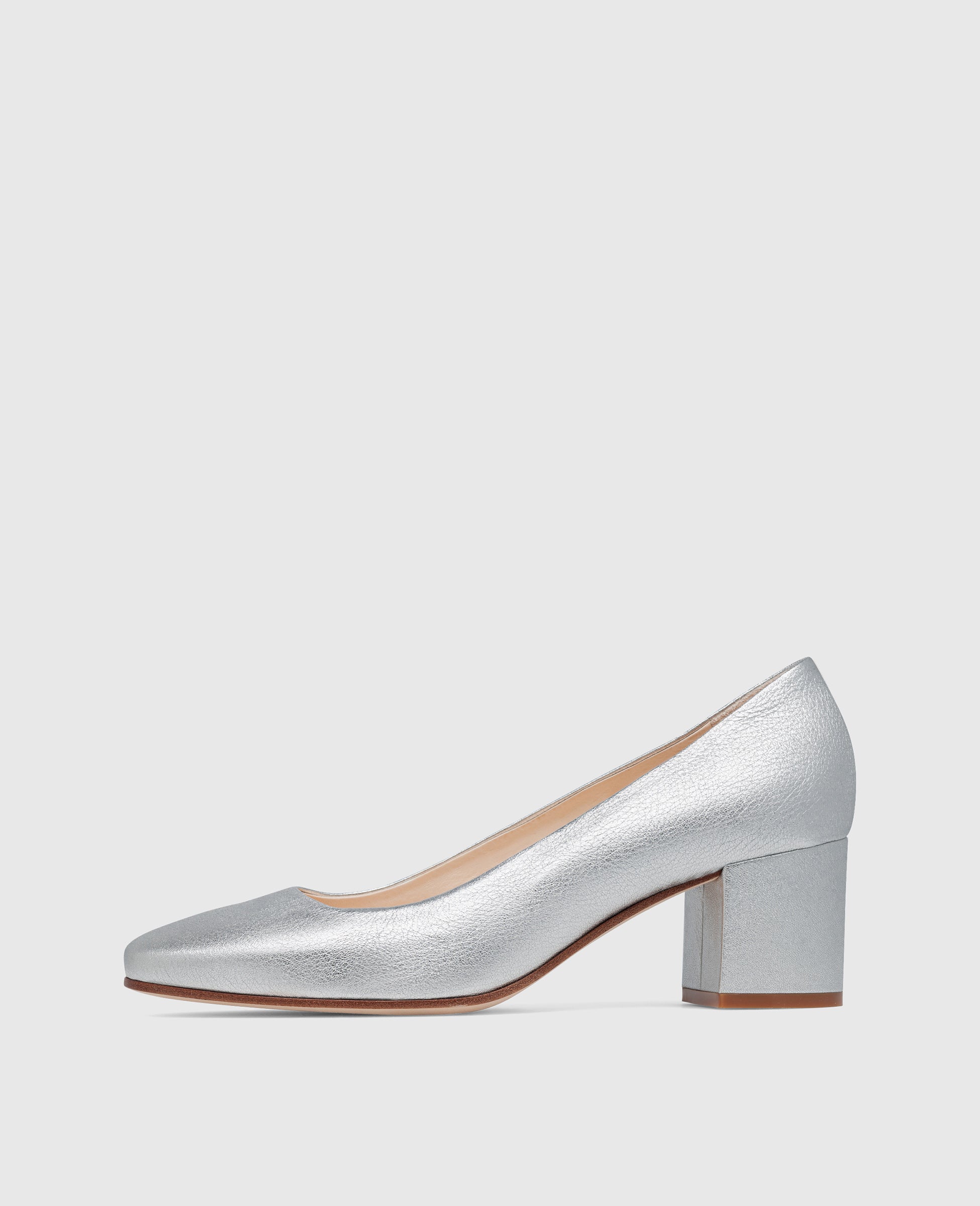 Audrey P50 Pumps in Silver - Henry Stevens