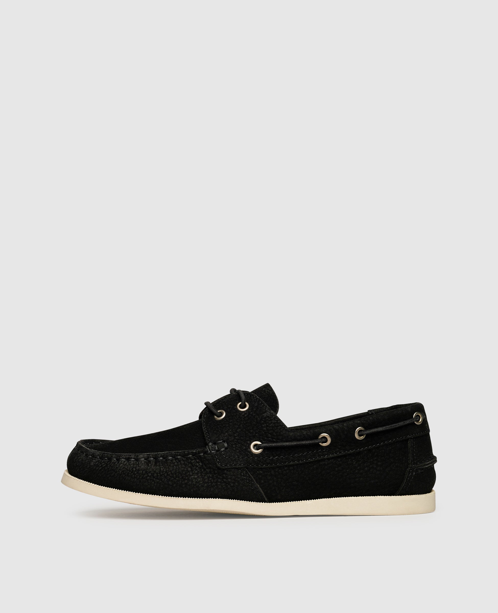 Elia M DS boat shoe in black - Henry Stevens